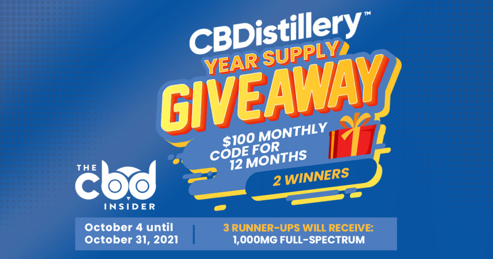 CBDistillery Year Supply Giveaway - The CBD Insider